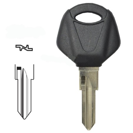 yamaha TMAX XMAX black coded key with chip transponder ACS